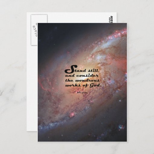 Job 37:14 postcard | Zazzle