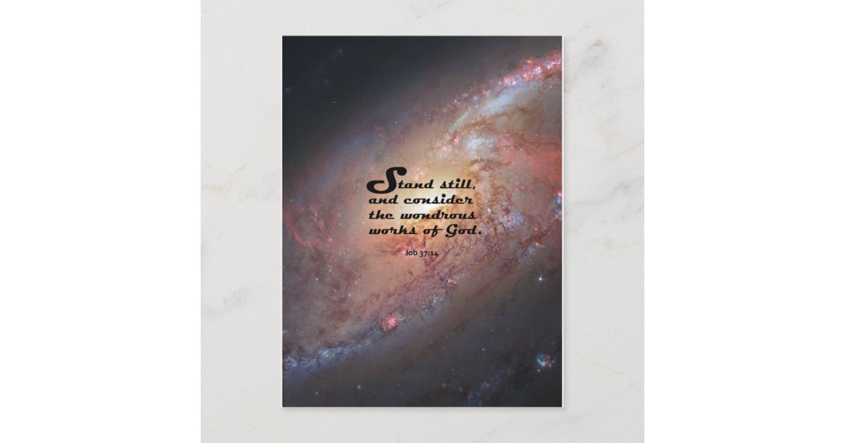 Job 37:14 postcard | Zazzle