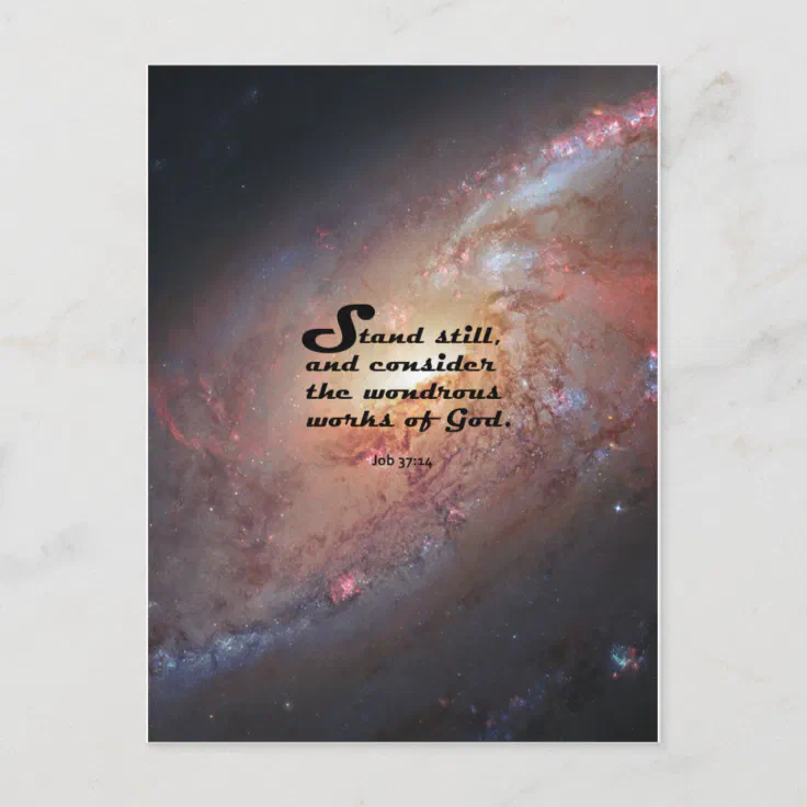Job 37:14 postcard | Zazzle
