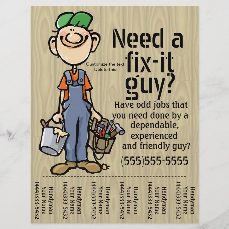 Job Hunting flyer Carpenter Plumber Painter | Zazzle