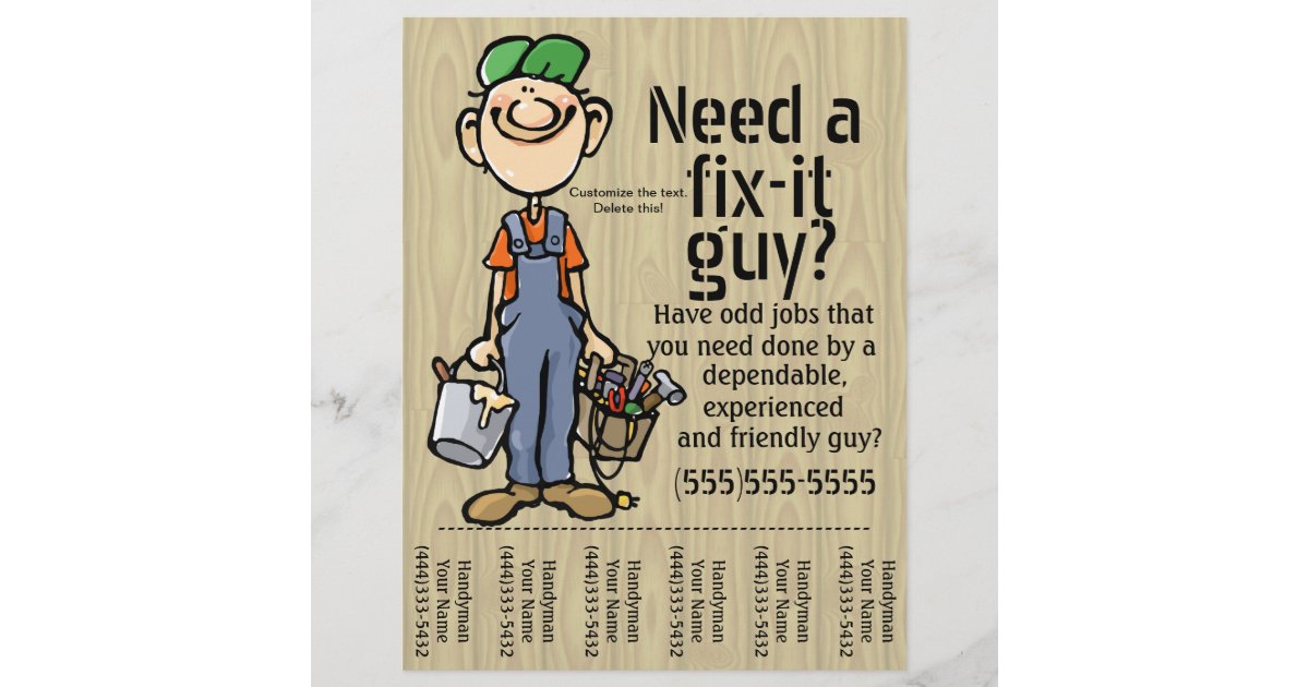 Job Hunting flyer Carpenter Plumber Painter | Zazzle