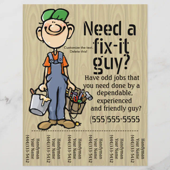 Job Hunting flyer Carpenter Plumber Painter | Zazzle