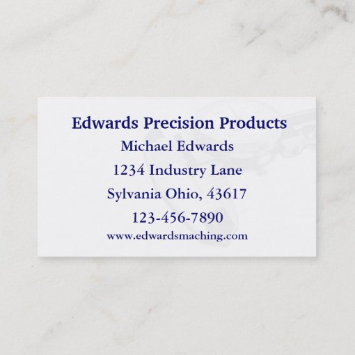 Job Shop and Machine Shop Business Card | Zazzle