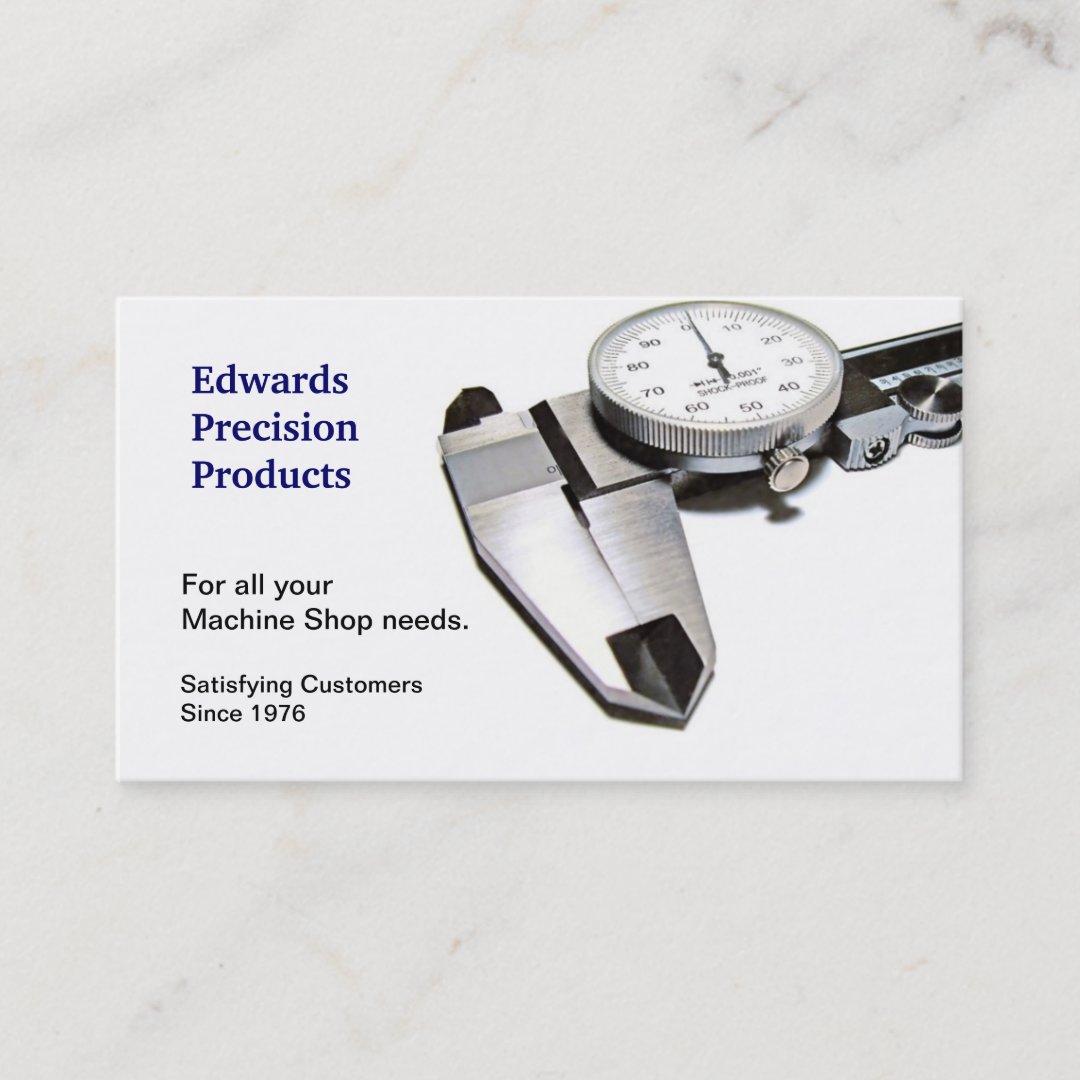 Job Shop and Machine Shop Business Card | Zazzle
