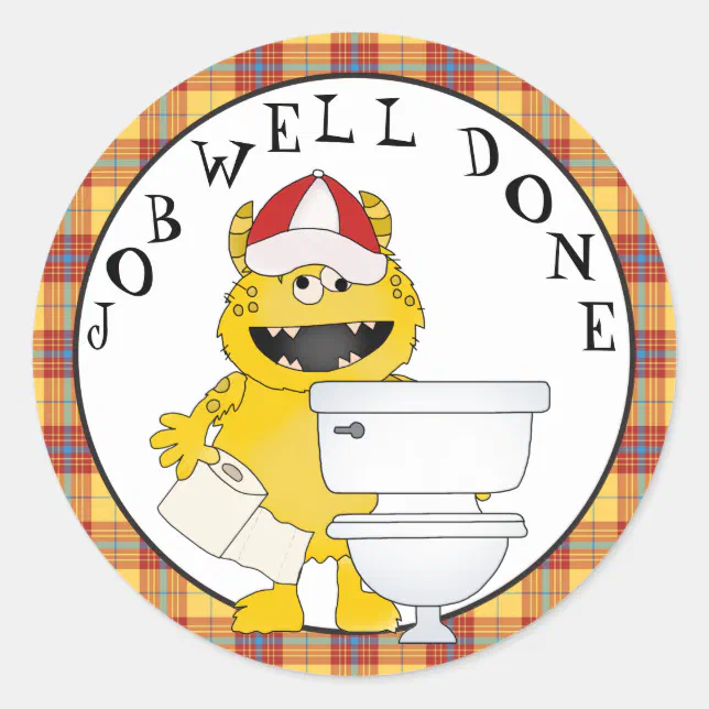 Job Well Done Potty Training Sticker | Zazzle