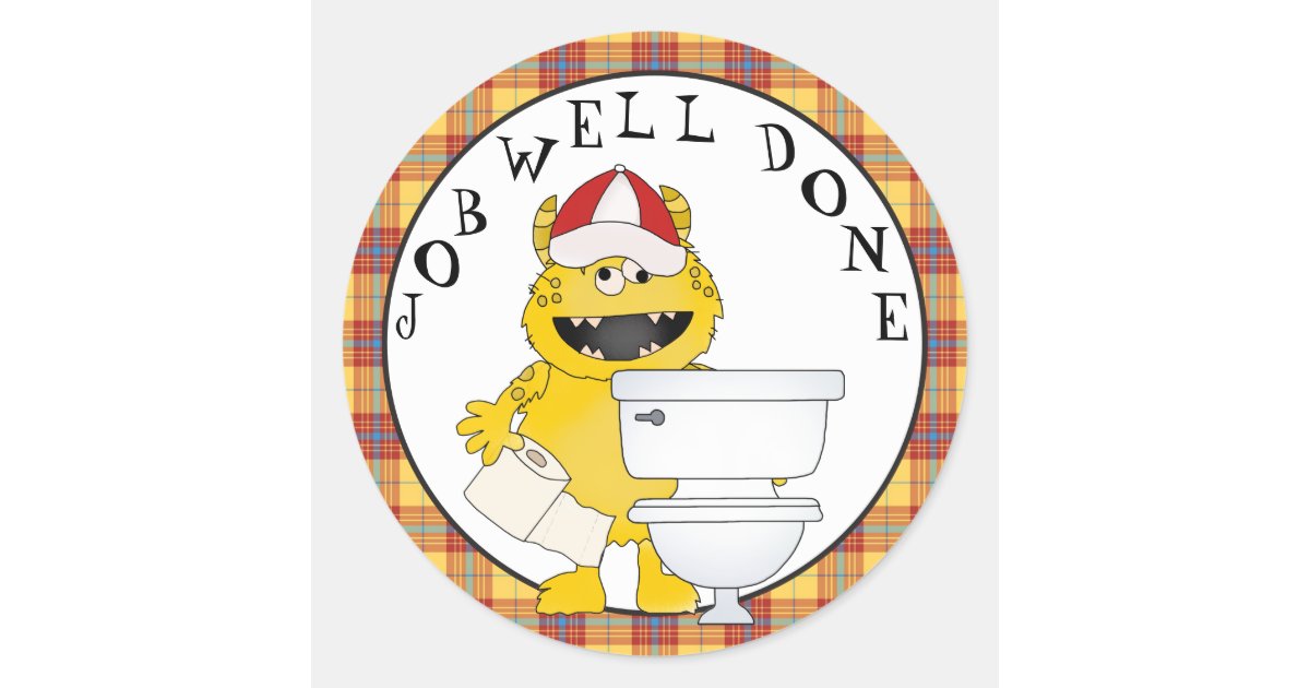Job Well Done Potty Training Sticker | Zazzle