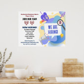 Jobs Help Wanted Now Hiring Custom Poster Sign | Zazzle