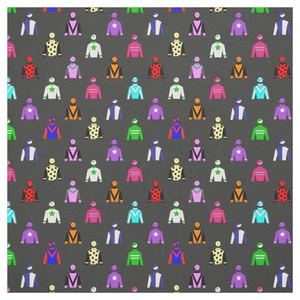 Jockey Silks Horse Racing Equestrian Pattern Fabric | Zazzle
