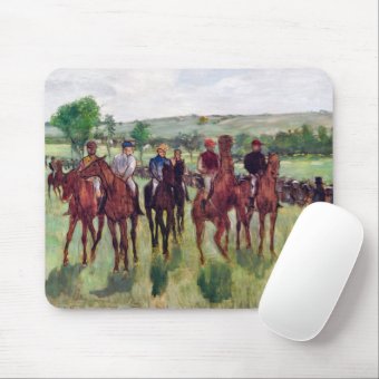 Jockeys and Race Horses, Edgar Degas Mouse Pad | Zazzle