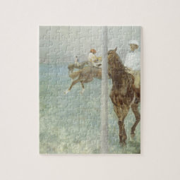 Jockeys Before the Race by Edgar Degas Jigsaw Puzzle | Zazzle