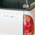 JoCo NC Girl on white Bumper Sticker | Zazzle