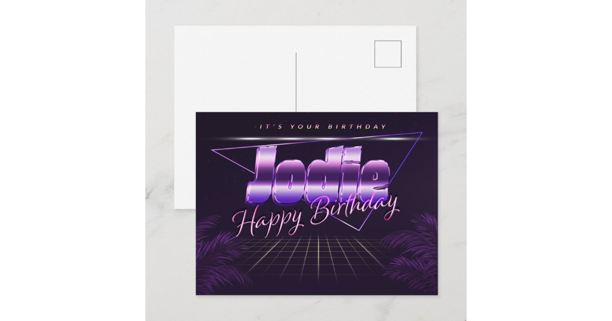 Jodie Name First name purla postcard birthday | Zazzle