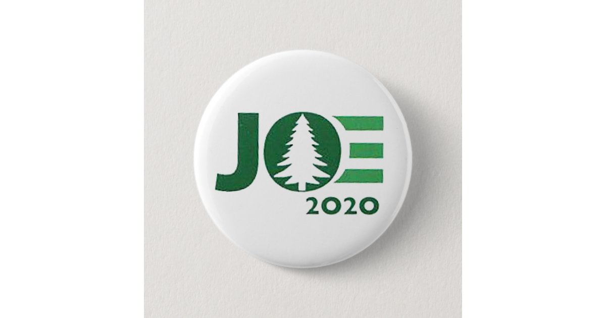 Joe 2020 Green Logo Button | Zazzle