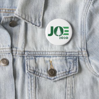 Joe 2020 Green Logo Button | Zazzle