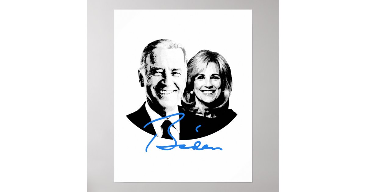 Joe and Jill Biden Signature Poster | Zazzle
