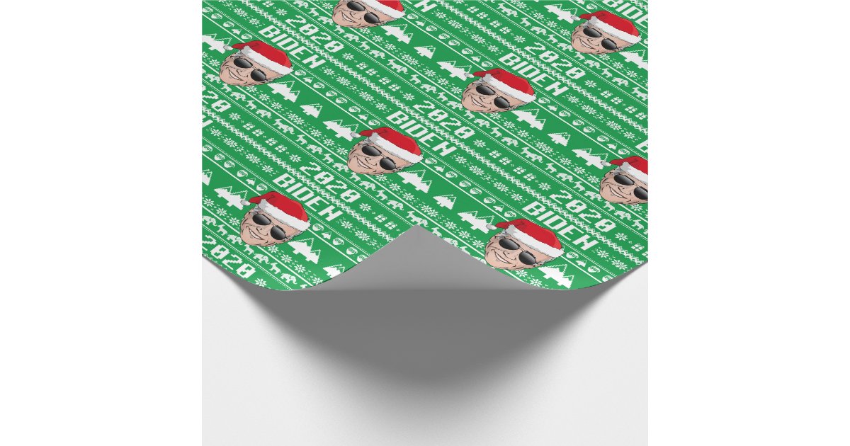 Joe Biden 2020 Ugly Christmas Wrapping Paper Zazzle joe-biden-2020-ugly-christmas-wrapping-paper-zazzle
