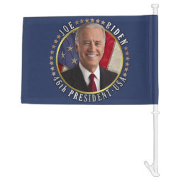 Joe Biden 46th President USA Commemorative Photo Car Flag | Zazzle