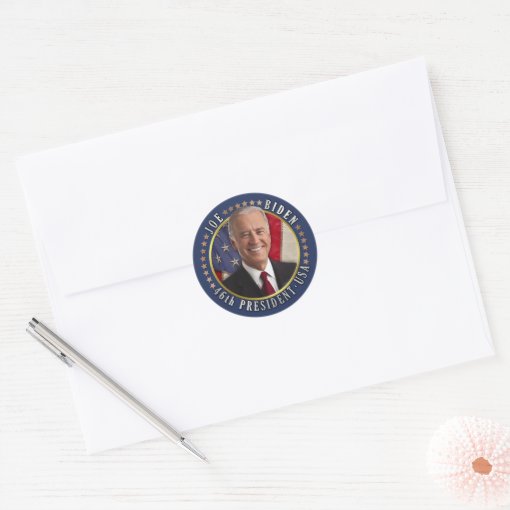 Joe Biden 46th President USA Commemorative Photo Classic Round Sticker ...