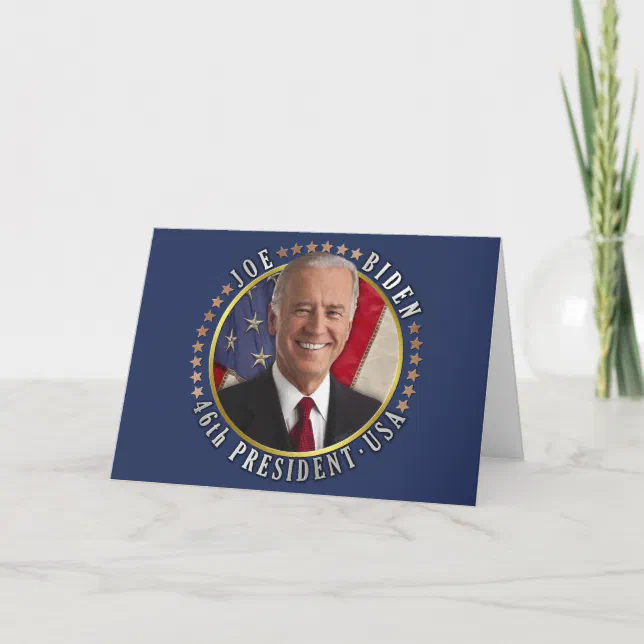 Joe Biden 46th President USA Commemorative Photo Holiday Card | Zazzle
