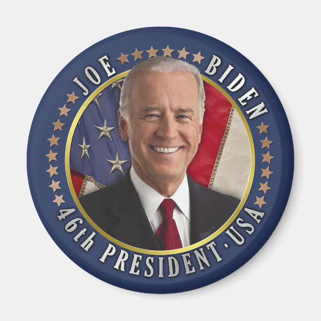 Joe Biden 46th President USA Commemorative Photo Magnet | Zazzle