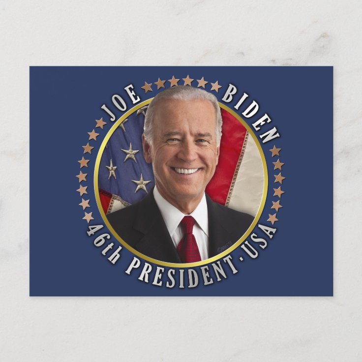 Joe Biden 46th President Usa Commemorative Photo Postcard Zazzle