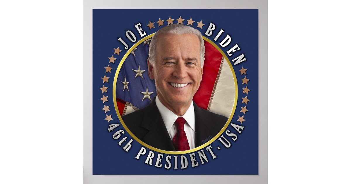 Joe Biden 46th President USA Commemorative Photo Poster | Zazzle