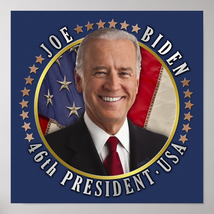 Joe Biden 46th President USA Commemorative Photo Poster | Zazzle