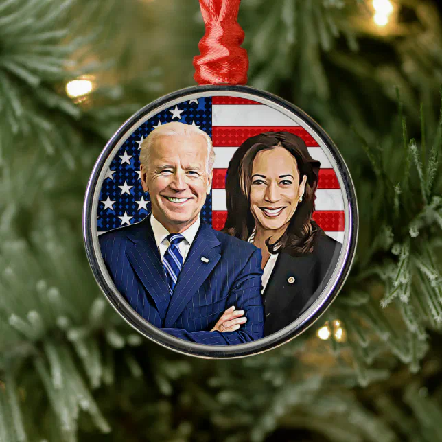 Joe Biden and Kamala Harris Keepsake Souvenir 2020 Metal Ornament | Zazzle