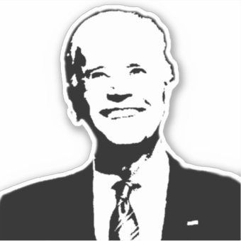 Joe Biden Black & White Form Vinyl Sticker | Zazzle