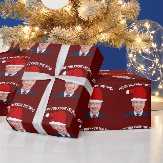 JOE BIDEN CHRISTMAS YOU KNOW THE THING FUNNY WRAPPING PAPER | Zazzle