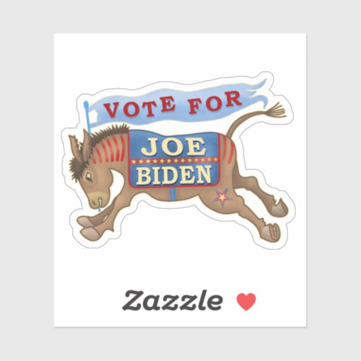 Joe Biden for President 2020 Democrat Donkey Sticker | Zazzle