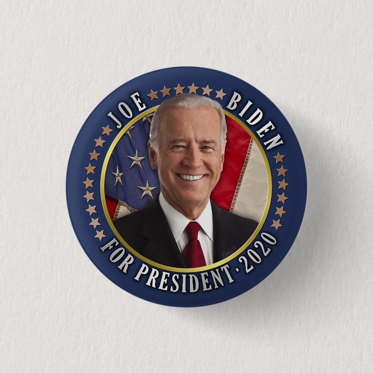Joe Biden for President 2020 Democrat Photo Button | Zazzle