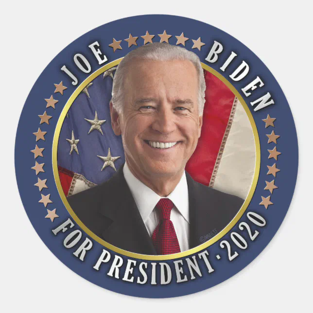 Joe Biden for President 2020 Democrat Photo Classic Round Sticker | Zazzle