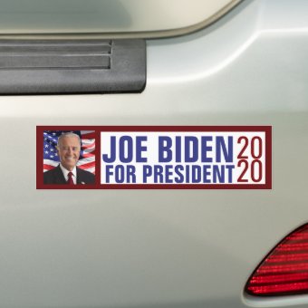 Joe Biden for President 2020 US Photo Bumper Sticker | Zazzle