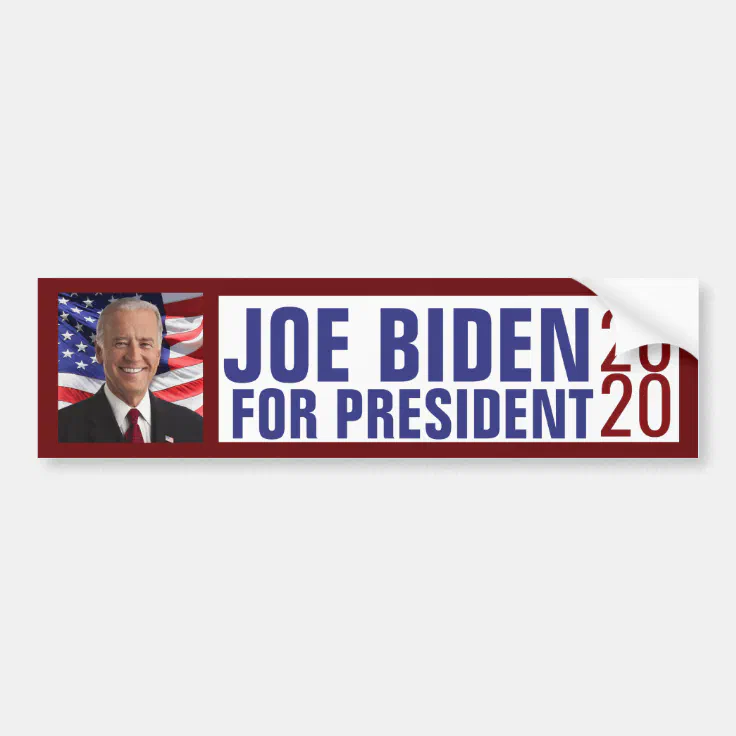 Joe Biden for President 2020 US Photo Bumper Sticker | Zazzle