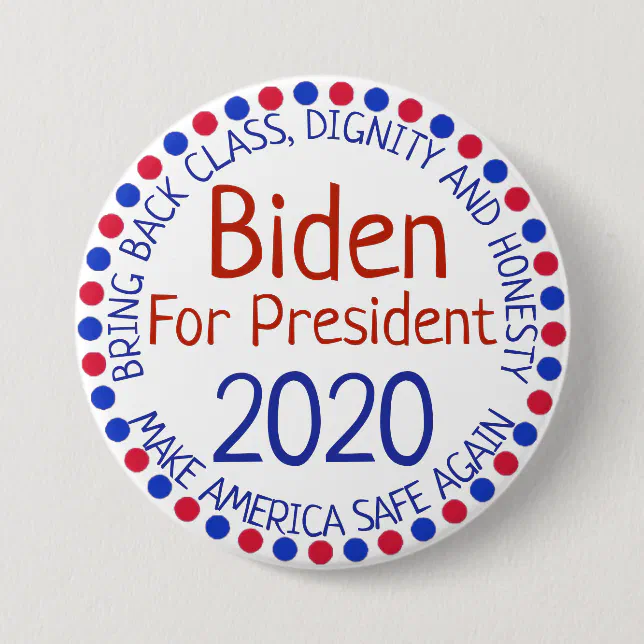 Joe Biden for President Election 2020 Button | Zazzle