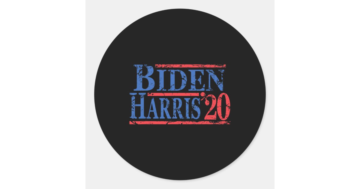 Joe Biden Kamala Harris 2020 Classic Round Sticker | Zazzle