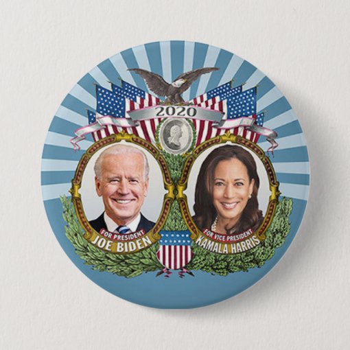 Joe Biden Kamala Harris 2020 Collectible Jugate Button | Zazzle