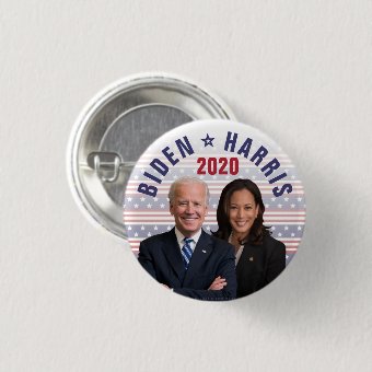 Joe Biden Kamala Harris 2020 President Vice Photos Button | Zazzle