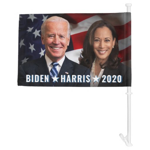 Joe Biden Kamala Harris 2020 USA Flag Photo | Zazzle