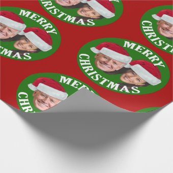 Joe Biden Kamala Harris 2020 w/ Santa Hats - Red Wrapping Paper | Zazzle