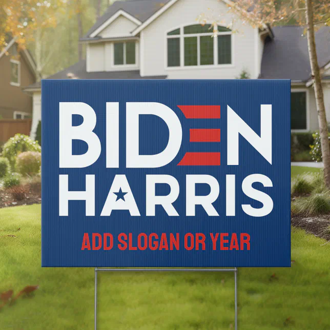 Joe Biden Kamala Harris 2024 Red white blue yard Sign | Zazzle