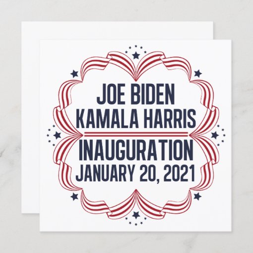 Joe Biden Kamala Harris Inauguration 2021 Invitation | Zazzle