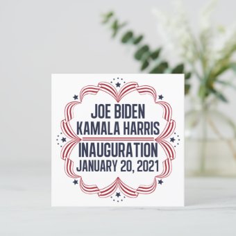 Joe Biden Kamala Harris Inauguration 2021 Invitation | Zazzle
