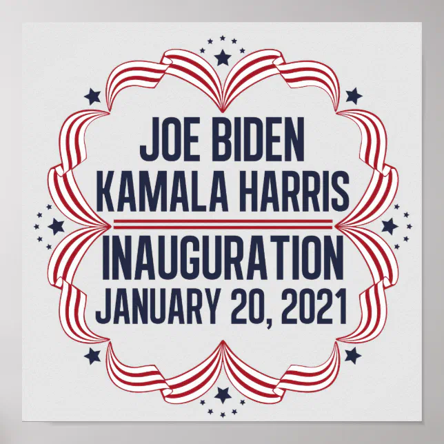 Joe Biden Kamala Harris Inauguration 2021 Poster | Zazzle