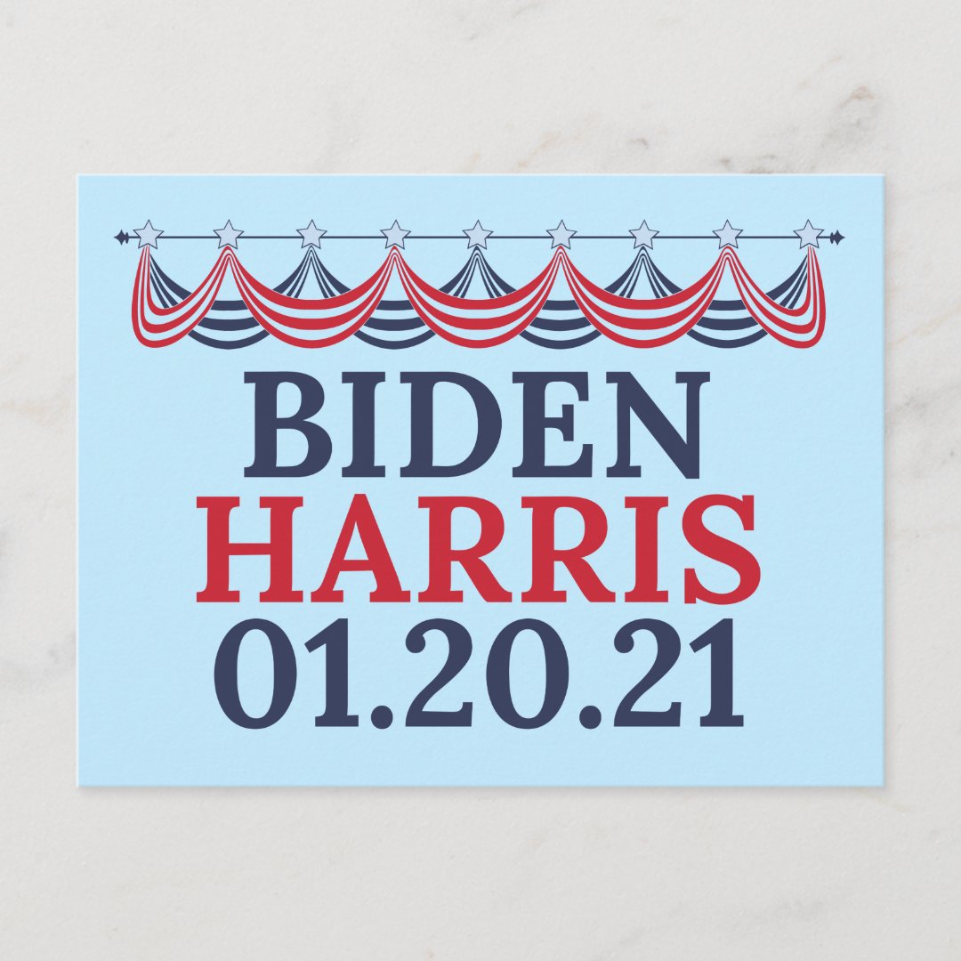 Joe Biden Kamala Harris Inauguration Day Postcard | Zazzle