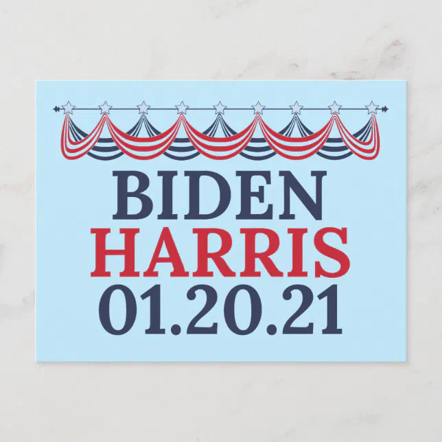 Joe Biden Kamala Harris Inauguration Day Postcard | Zazzle