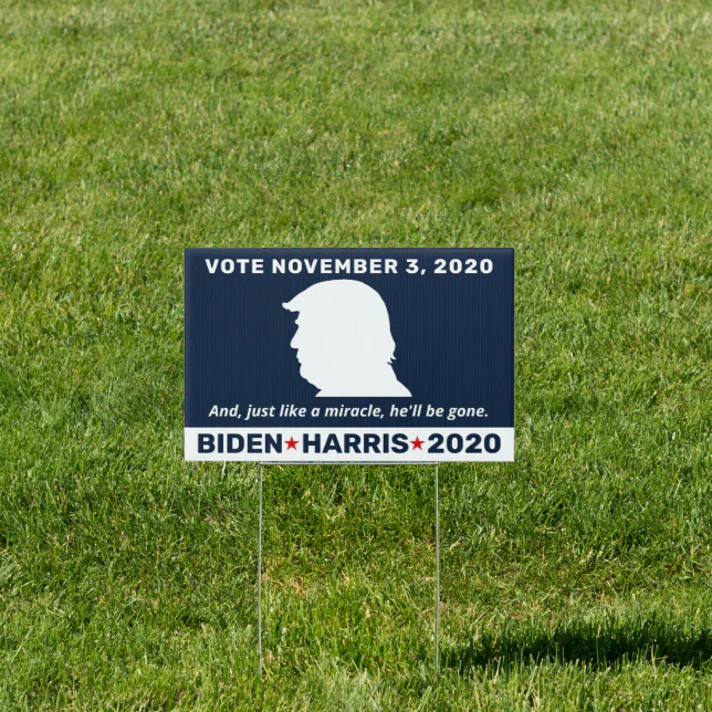 Joe Biden Kamala Harris Vote Blue Anti-Trump Yard Sign | Zazzle