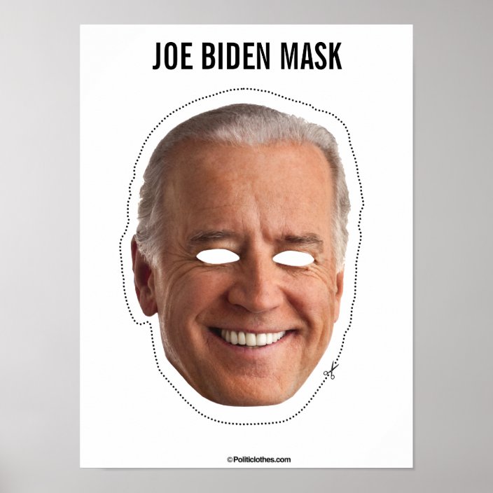 Joe Biden Mask Cutout Poster | Zazzle.com