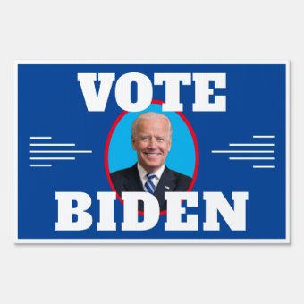 Joe Biden Portrait "Vote Biden" Sign | Zazzle